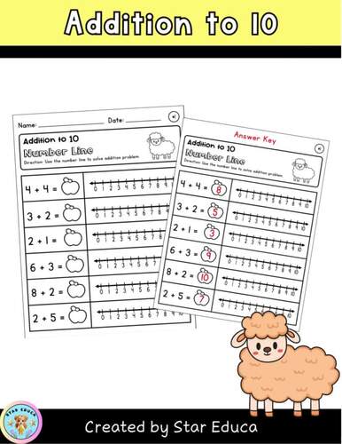 Math Fact Fluency Addition and Subtraction Within 10 Worksheet Bundle