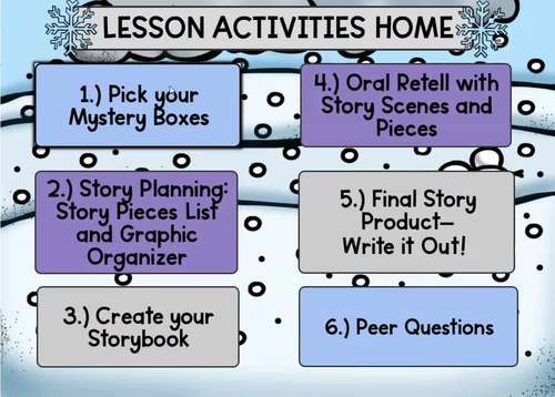 Write a Mystery Box Story: Winter (Boom Cards™) Narrative Based Therapy