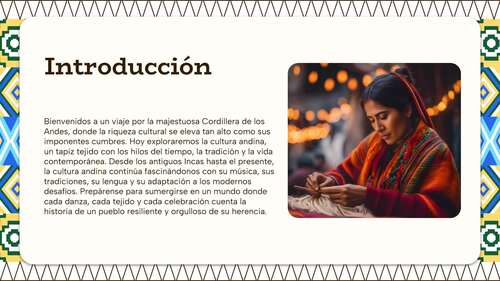 AP Spanish – La Cultura Andina. (Práctica integral) | TPT