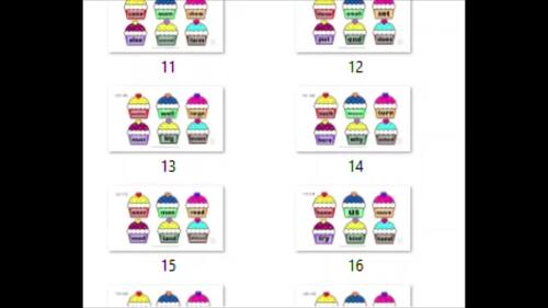 Sight Word Cupcakes - Fry's Second 100 Words by Penny Saving Mum