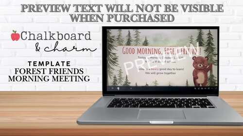 Forest Friends Morning Meeting Slides | Editable Daily Routine | TPT