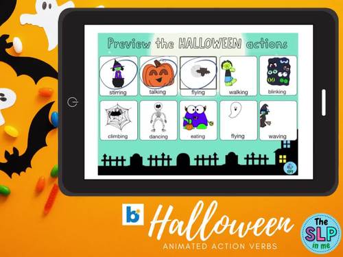 HALLOWEEN Animated Action Verbs for BOOM Cards with GIFs by Meredith ...
