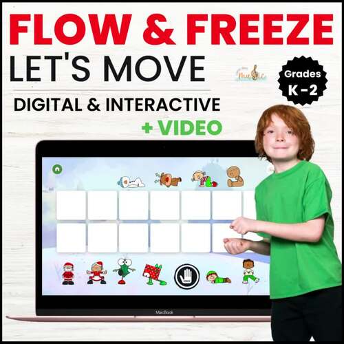 Brain Break with GIFS Christmas Flow and Freeze / Movement Activity