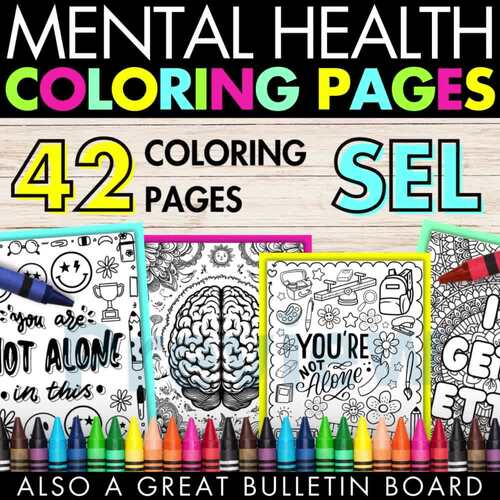 Mental Health Awareness Coloring Pages Posters Activity Mental Health ...