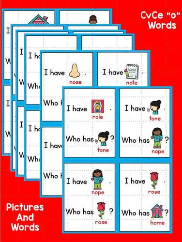 ESL Phonics Game I Have Who Has CVCE "o" Words by Jill Richardson