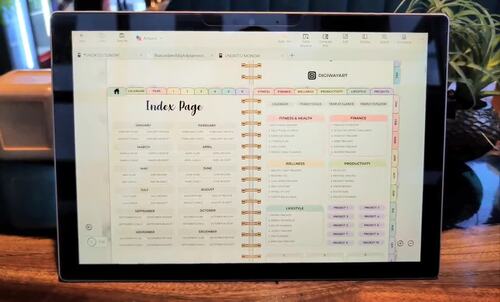 Boho Undated Digital Planner Undated Goodnotes Xodo Planner ipad tabs
