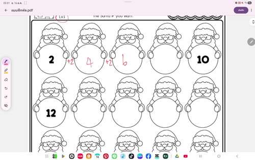 Christmas Skip Counting Worksheets Count by 2s–10s 9 Levels Math Centers
