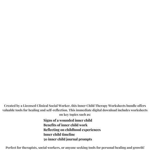 Inner child therapy worksheets, inner child wounds, attachment styles