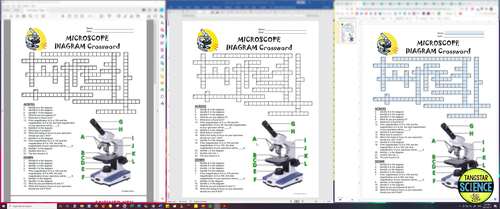Microscope Crossword with Diagram | Printable & Distance Learning Options