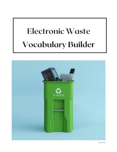 Electronic Waste: EDITABLE Vocab Expander with IPA List | TPT