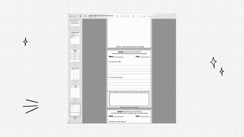 Grade 4 Ontario Science 2022 Light and Sound for ESL and Special Education