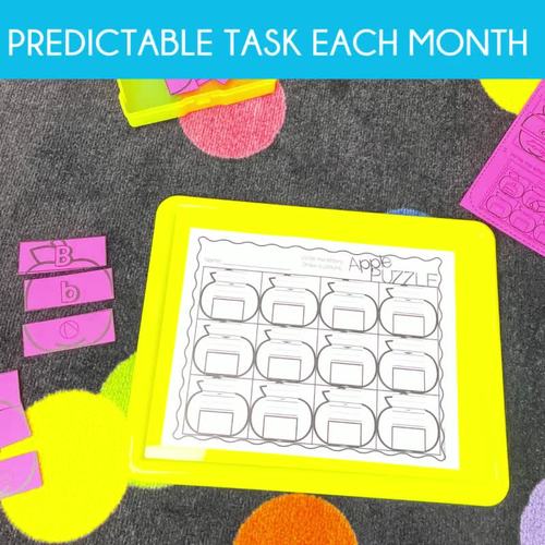 Kindergarten Literacy Centers and Math Centers - Fall & Halloween Oct