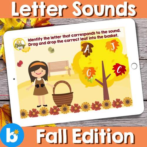 Fall Letter Sounds Boom Cards by Teacher Kimmy | TPT