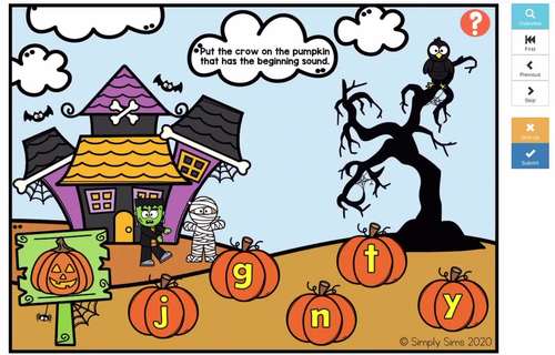 Halloween | Boom Cards | Letter Sounds | Letter Recognition | Fall