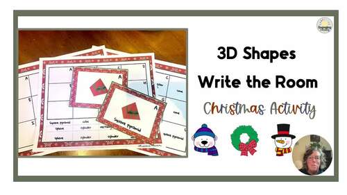 Differentiated Christmas 3D Shapes Write the Room Activity, Worksheets ...