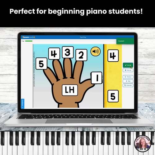 Piano Finger Numbers BOOM™ Cards Digital Activity for Beginning Piano ...