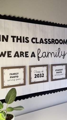 Back to School In This Classroom We Are a Family Bulletin Board