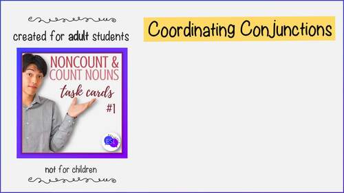 Count and Noncount Nouns #1 Adult ESL Grammar | Task Cards by Rike Neville