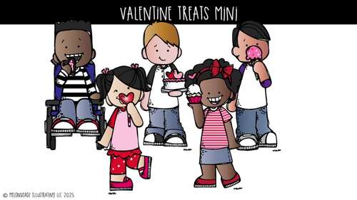 Valentine Treats clip art, Valentine's Day clip art MINI by Melonheadz ...