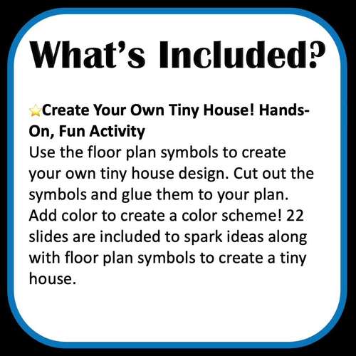 Tiny House Design Activity | No Prep by All About Food and Life Skills FACS