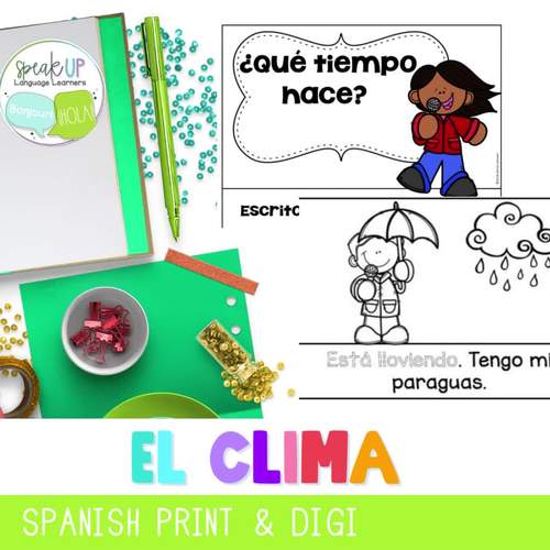 Spanish Weather - El tiempo / clima Reader & Activities Print & Boom ...