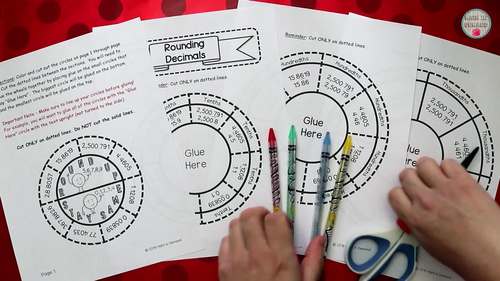 Rounding Decimals Wheel Foldable by Math in Demand | TPT