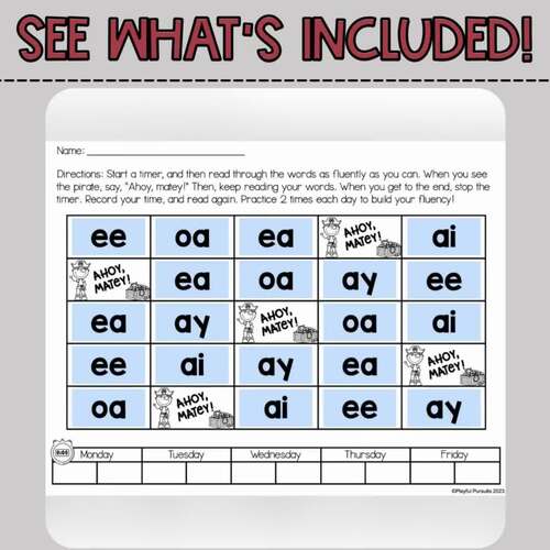 Fluency R.A.C.E. | Pirate Theme | Auto-fill to Make Custom Games