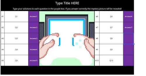 Video Game 2 Commercial Use Pixel Art Activity Templates for Google Sheets