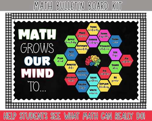 What Math Teaches Us Bulletin Board | Math Thinking Skills Classroom ...
