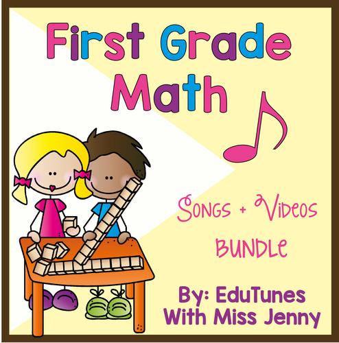 1st Grade Math COMPLETE Video Set by EduTunes With Miss Jenny | TPT