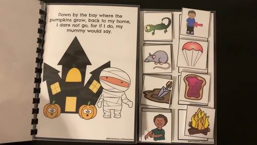 Spooky Down by the Bay Adapted Rhyming Song Book | TPT