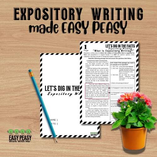 Expository Writing Worksheets & Templates for 6th to 8th Grades