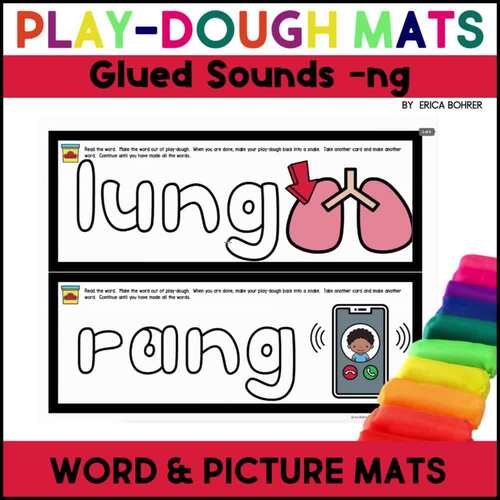 -ng Glued Sound Words Playdough Mats – Words and Pictures Phonics Activity