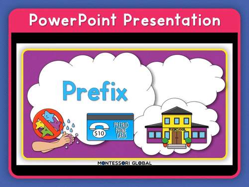 Prefix | pre | Presentation | Boom Cards | Montessori Matching Cards ...
