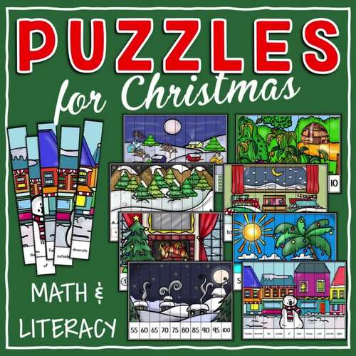 Christmas Sequencing Puzzle Strips | Literacy and Math Center Activities