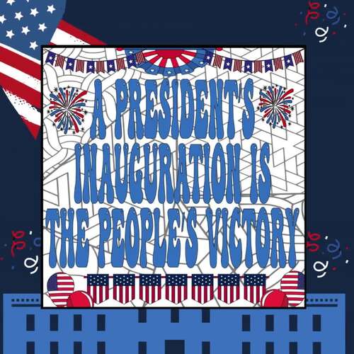 Inauguration Day 2025: The People’s Victory Collaborative Coloring Poster