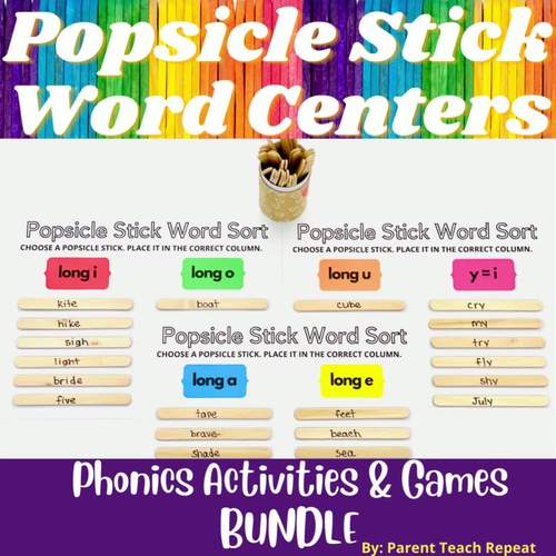Word Work | Hands On Phonics Reading Centers Games | Multi Sensory Bundle