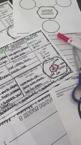 All About Apples Graphic Organizer Crafts by The Teaching Diva Corner