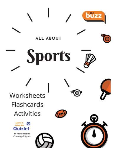 All About Sports. Vocabulary. Discussion. Brainstorm. Flashcards, ESL. EFL.