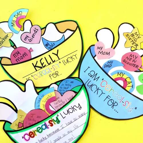 Cereal-sly Lucky Writing Craft | Lucky Charms Inspired St. Patrick's ...