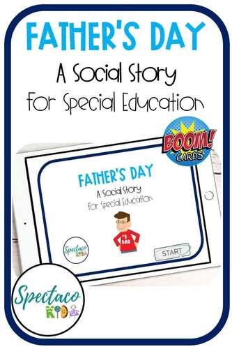 (DISTANCE LEARNING) Father's Day social story for special education ...