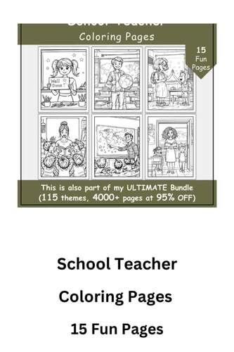 School Teacher Coloring Pages | Relaxing Printables for Kids & Adults