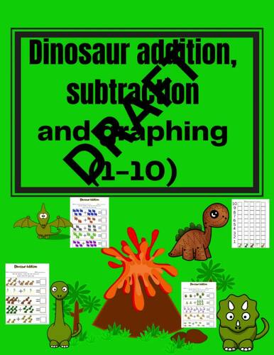 Dinosaur Addition, Subtraction and Graphing by The Hippie Teacher 77