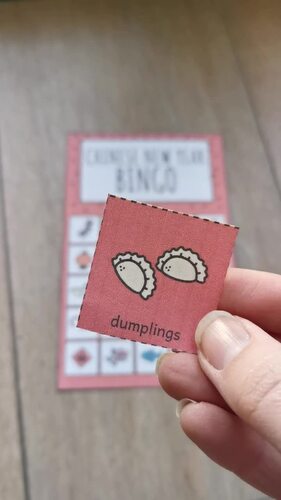 Chinese New Year Bingo Game For Kids, Kids Spring Festival Party Activity