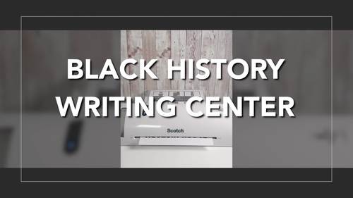 Black History Writing Activities For Writing Stations With Word Wall Words