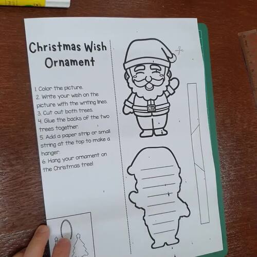 Christmas Wish Ornament Craft | Build An Ornament Activity For Grade K-5