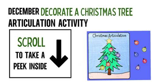 Christmas Articulation Craft For Speech Therapy: R Initial, Vocalic ...