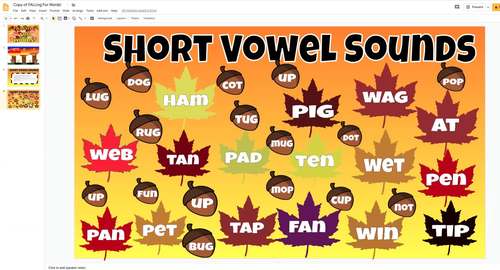 FALLing For Short Vowel Words! - Digital and Google Classroom Ready K ...