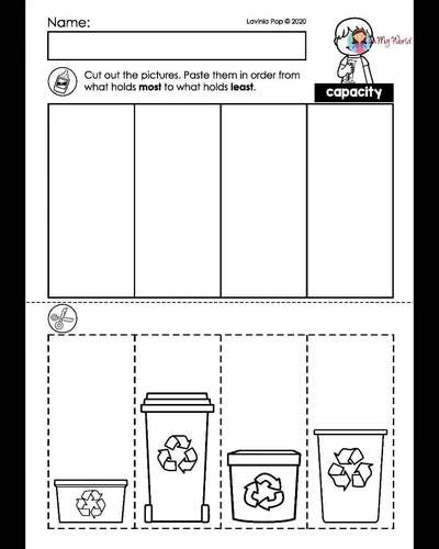 Measuring Capacity Worksheets: Non-Standard | Customary | Metric by ...