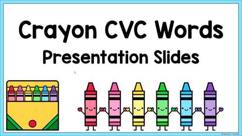 Crayon CVC Word Building Digital Activities for Reading and Phonemic ...